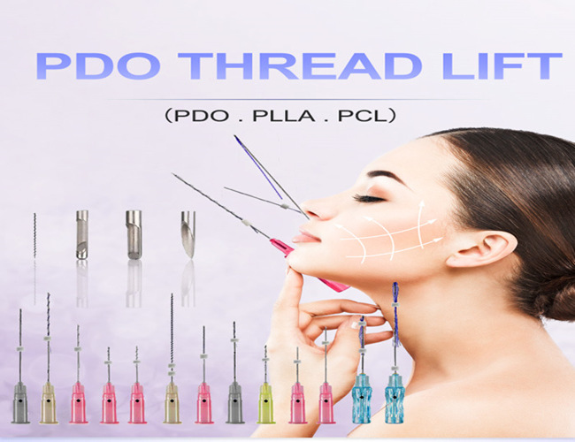 Aesthetics PDO PCL PLLA Threads 100mm 120mm Face Threading Face Lift