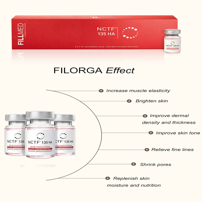 France Filorga NCTF 135 Ha Mesotherapy Injections Anti Aging 5 vials X3ml